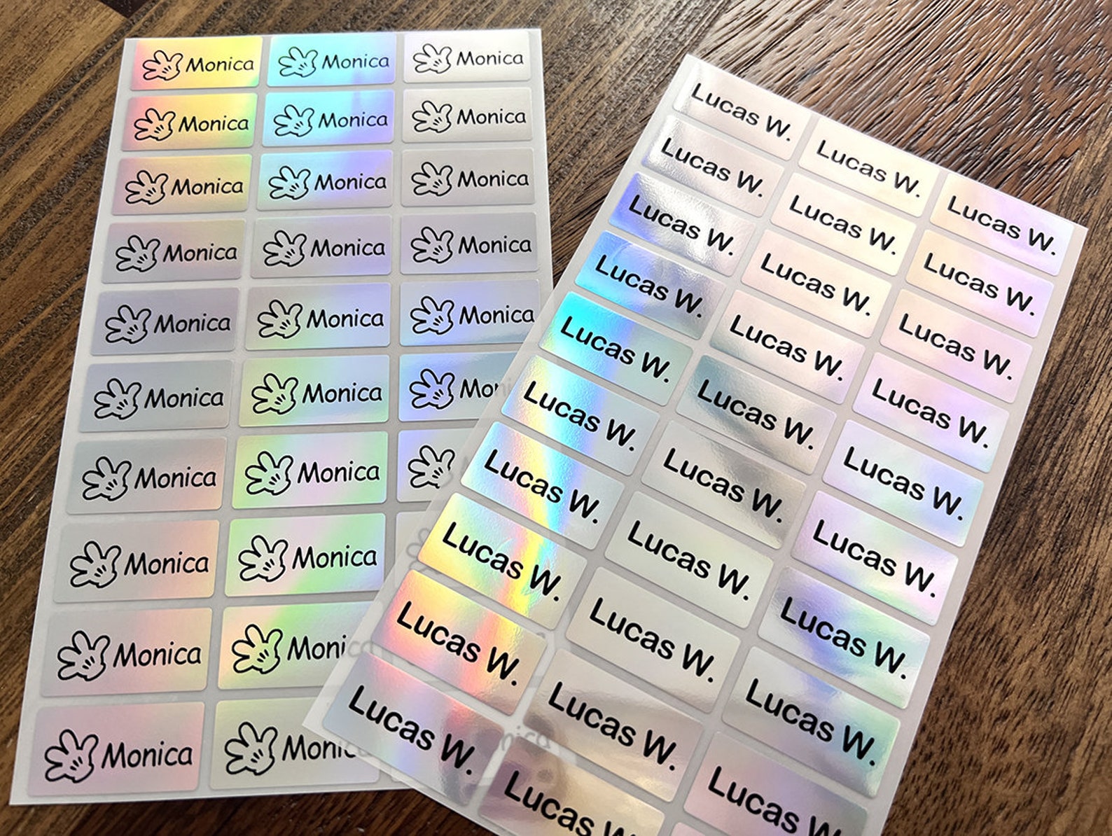 Custom Name Stickers/holographic Stickers/waterproof Personalized Name ...