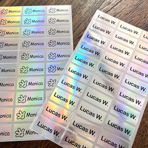Custom Name Stickers/holographic Stickers/waterproof Personalized Name ...