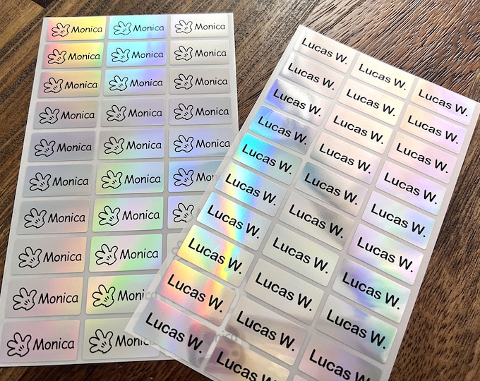 Custom Name Stickers/holographic Stickers/waterproof Personalized Name ...