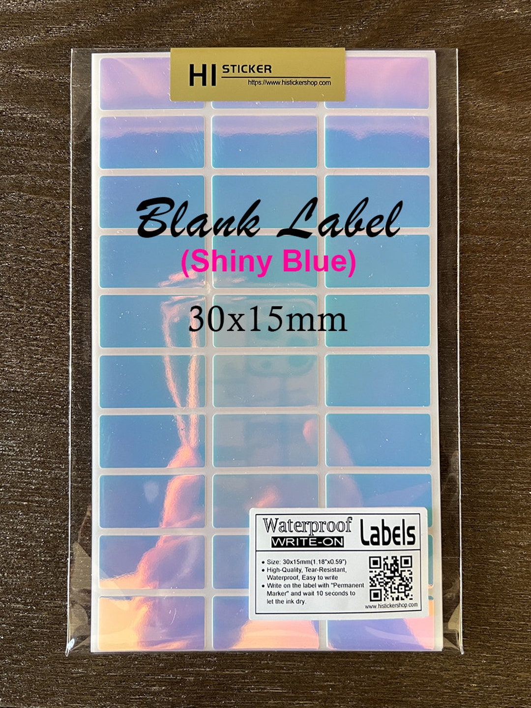 Waterproof Blank Labels/shiny Blue Write on Label/pink Blank Stickers ...