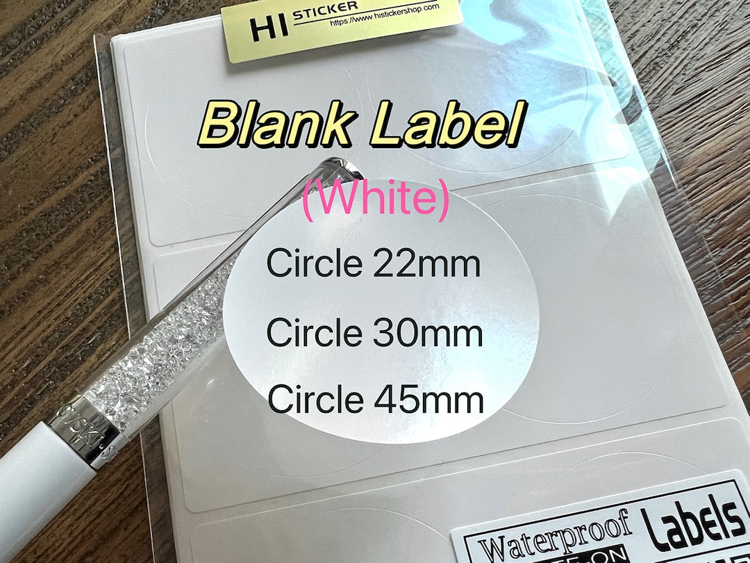 Waterproof Round Blank Labels/white Write-on Label/circle Blank Label ...