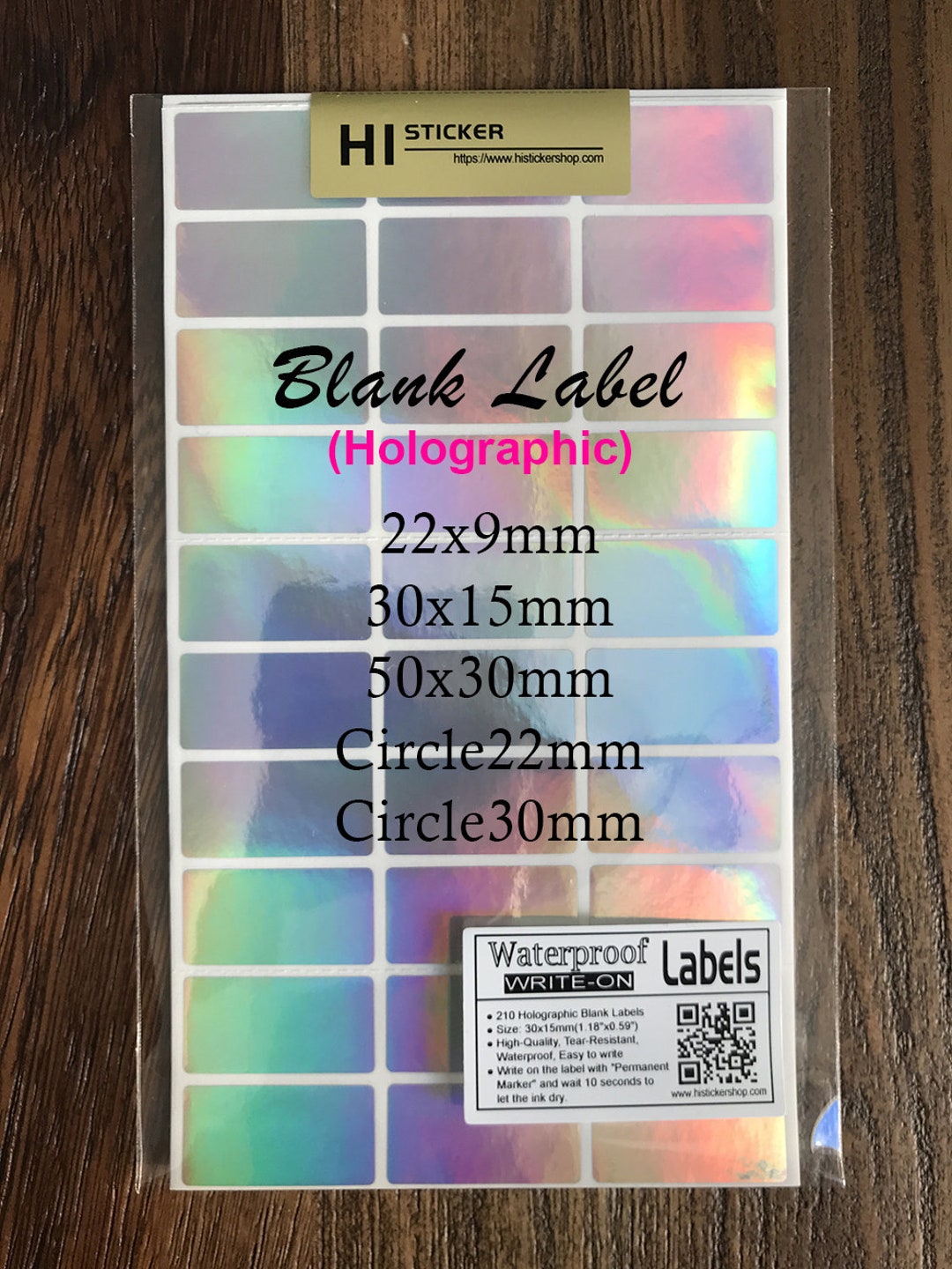 Waterproof Blank Labels/holographic Write on Label/blank Stickers/all ...