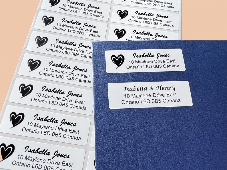 Custom Return Address Labels(47x15mm)/white Waterproof Address Stickers ...