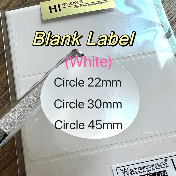 Plain White Round Stickers - Etsy