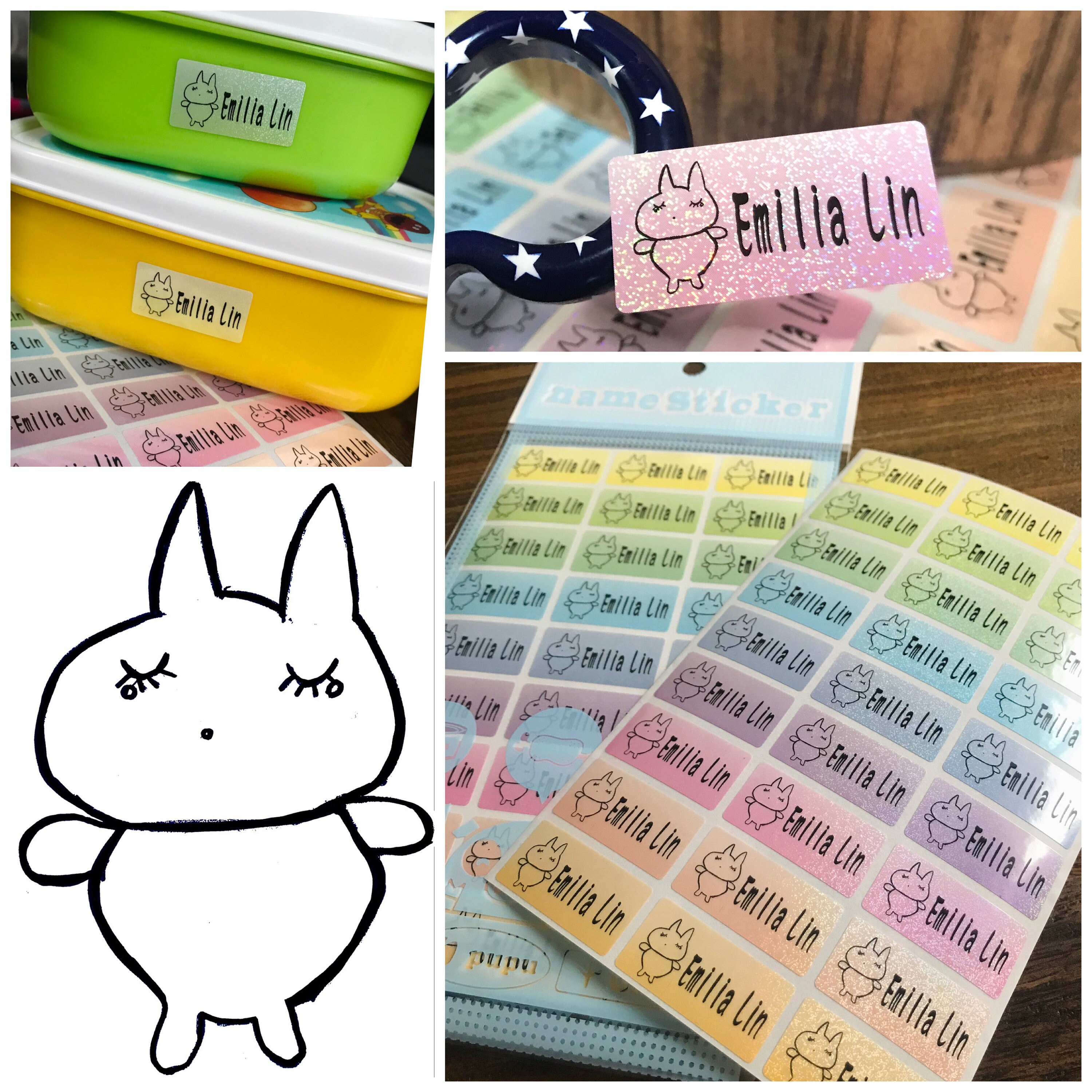 Custom Hand-drawing Name Stickers/turn Your Drawing Into Stickers ...