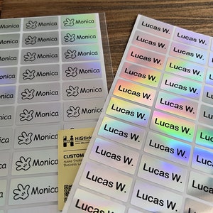 Custom Name Stickers/holographic Stickers/waterproof Personalized Name ...