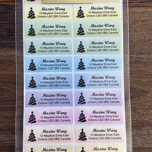 Christmas Return Address Label(46x15mm)/ Waterproof Address Label ...