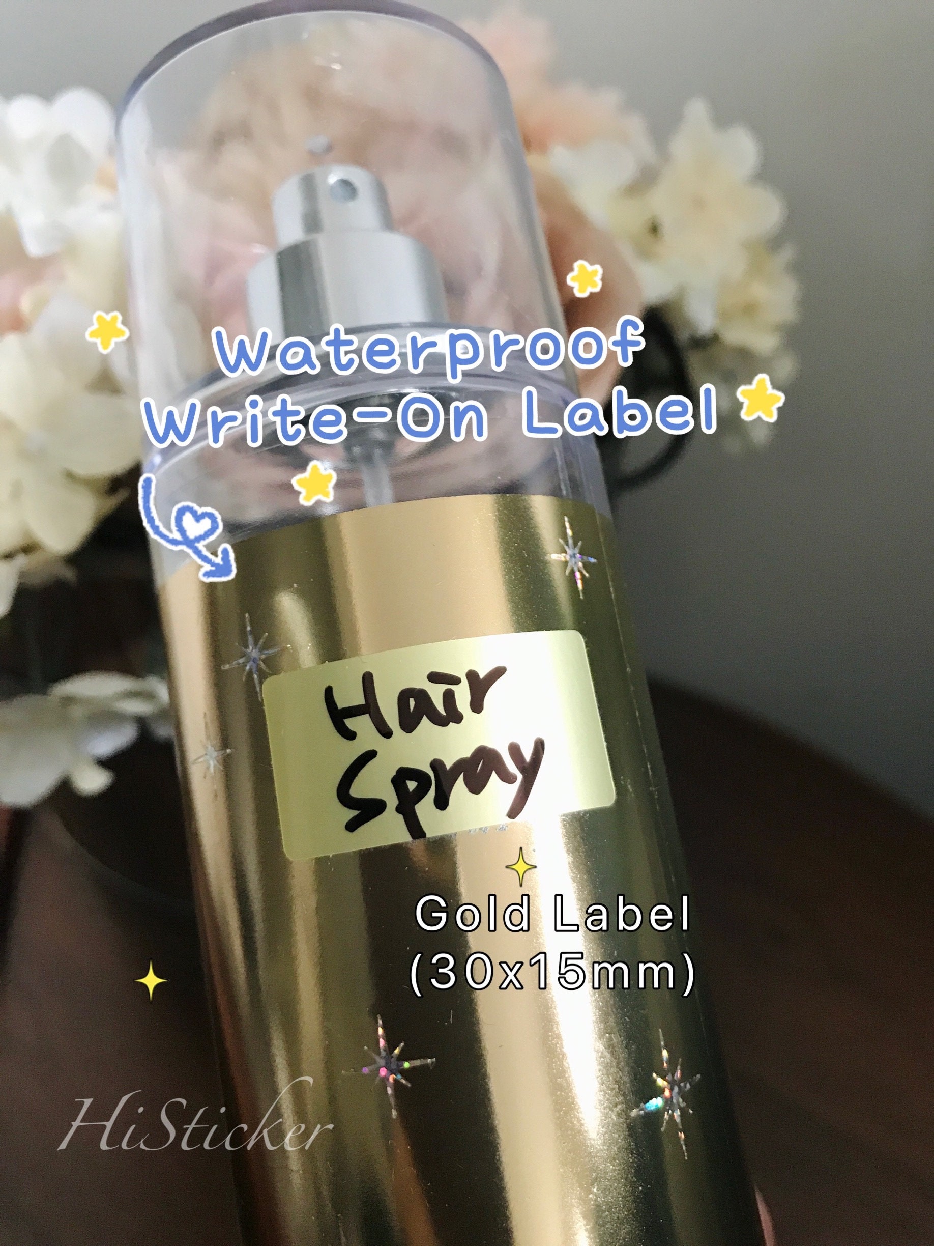 Waterproof Blank Labels/gold Write on Label//blank Stickers/all-purpose ...