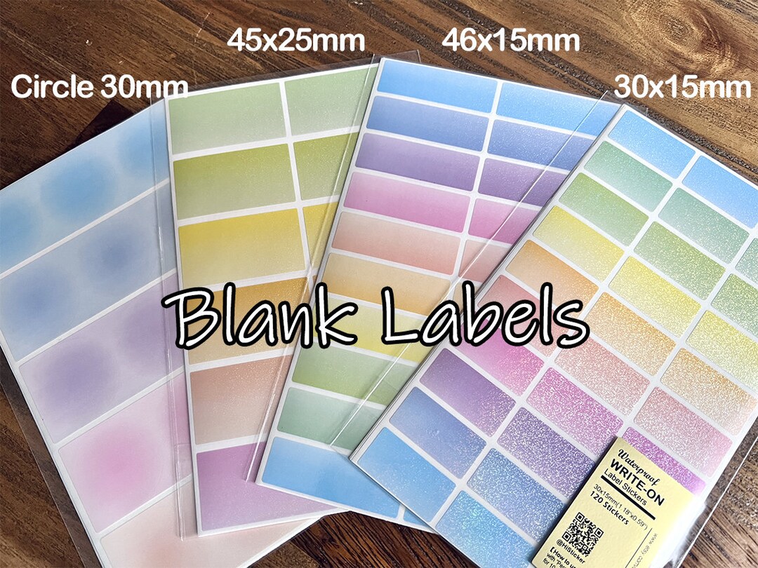 Waterproof Write-on Labels: All-purpose Colored Stickers - Etsy