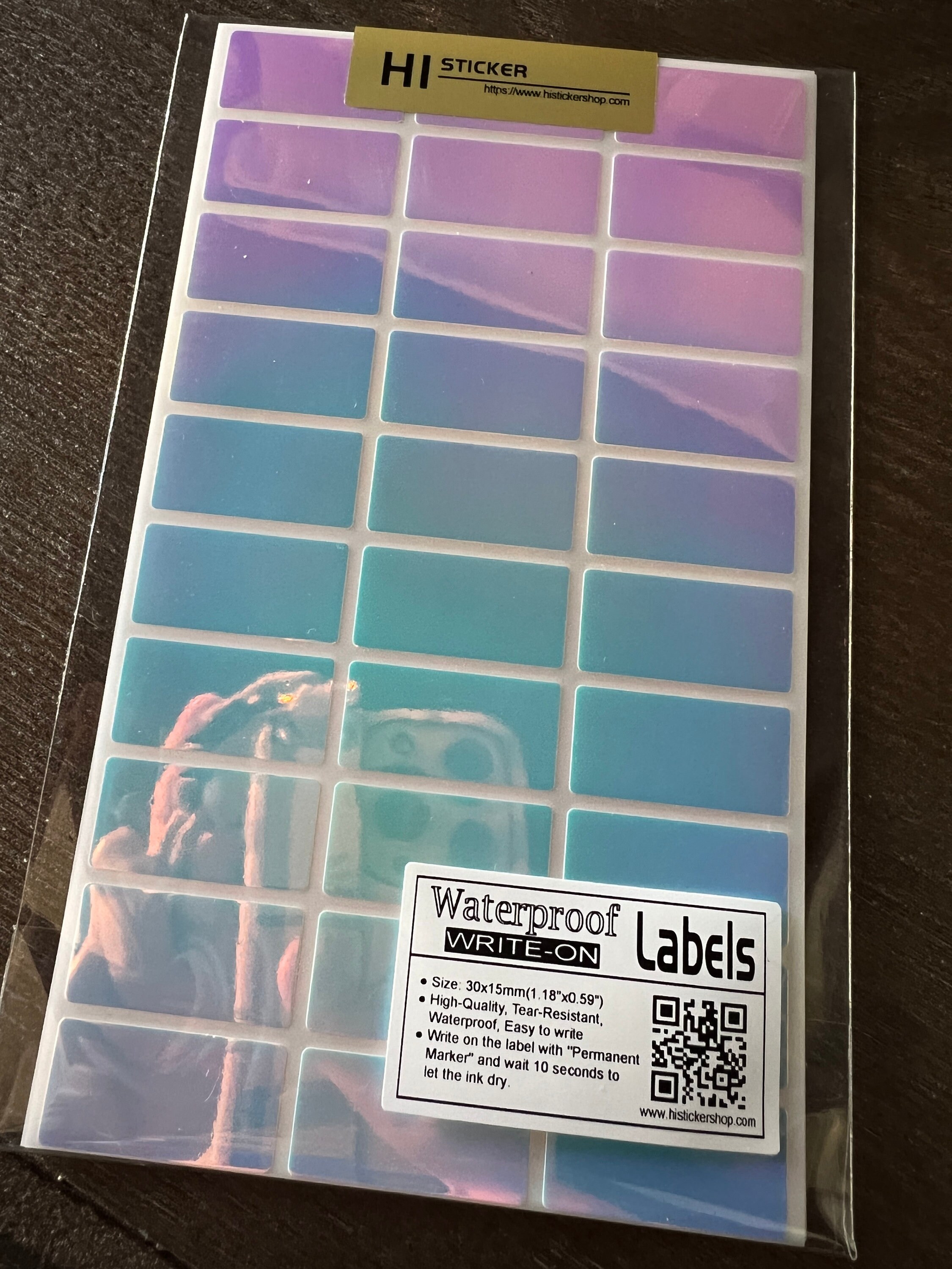 Waterproof Blank Labels/shiny Blue Write on Label/pink Blank Stickers ...