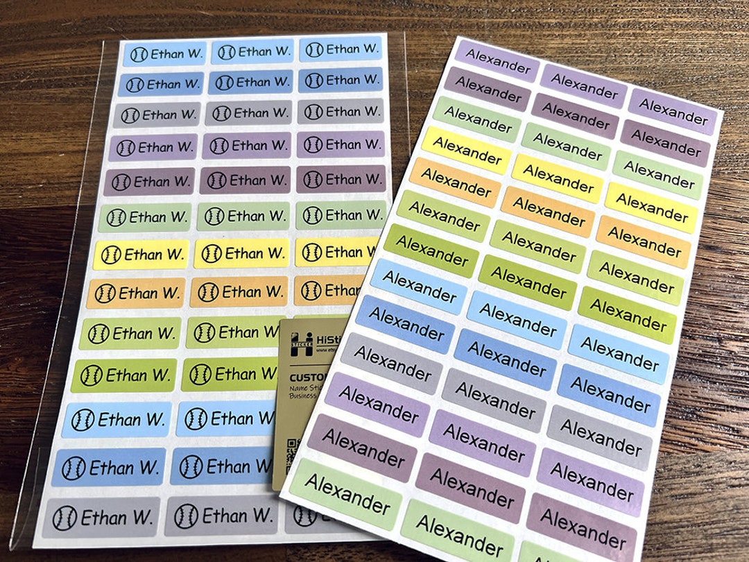 Custom Waterproof Color Name Stickers/colorful Stickers/personalized ...