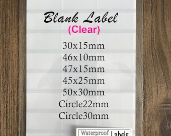 1000 X Roll Clear Round 45mm 50mm 90mm Stickers Silver Shiny Foil Logo ...