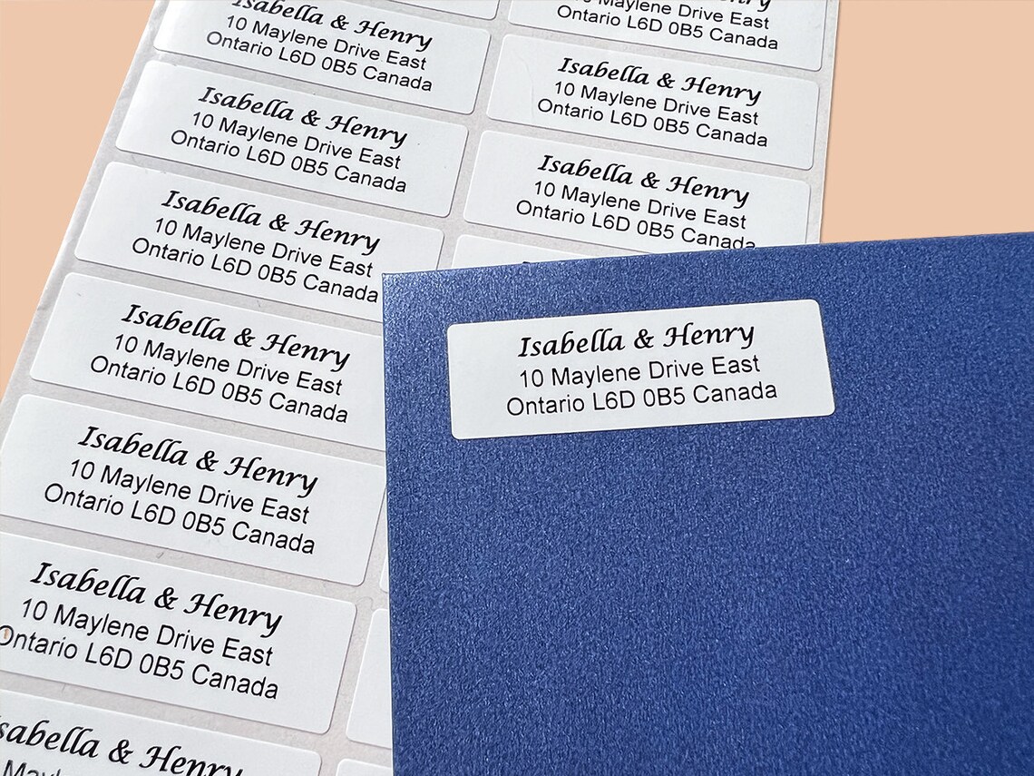 Custom Return Address Labels47x15mm/white Waterproof Address Stickers ...