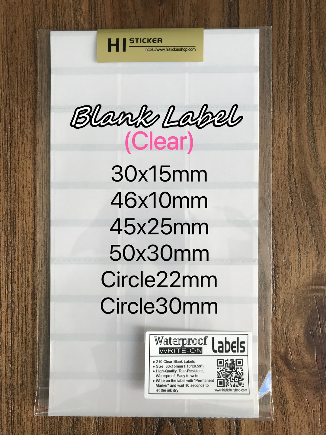 Waterproof Blank Labels/clear Write on Label/transparent - Etsy