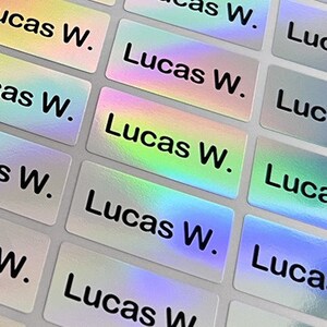 Custom Name Stickers/holographic Stickers/waterproof Personalized Name ...