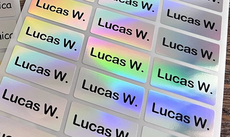 Custom Name Stickers/holographic Stickers/waterproof Personalized Name ...