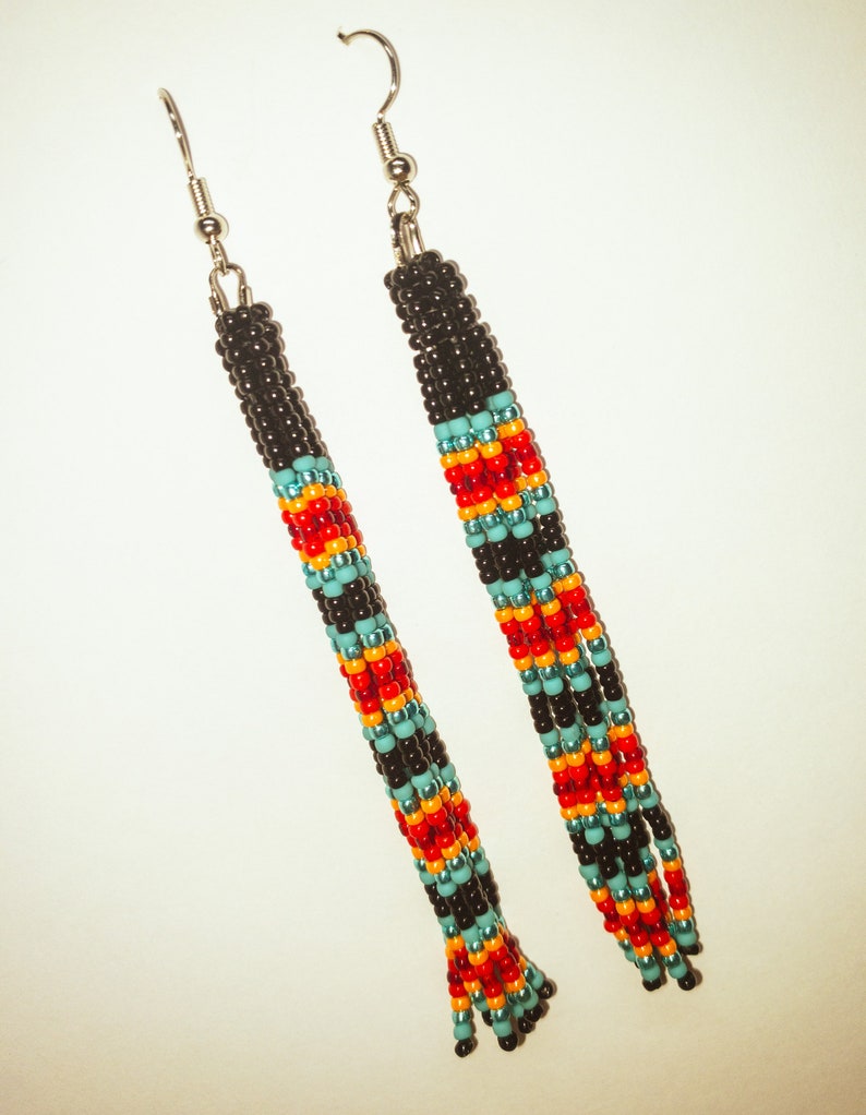Colorful Bead Dangle Earrings - Etsy