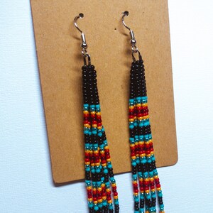 Colorful Bead Dangle Earrings - Etsy