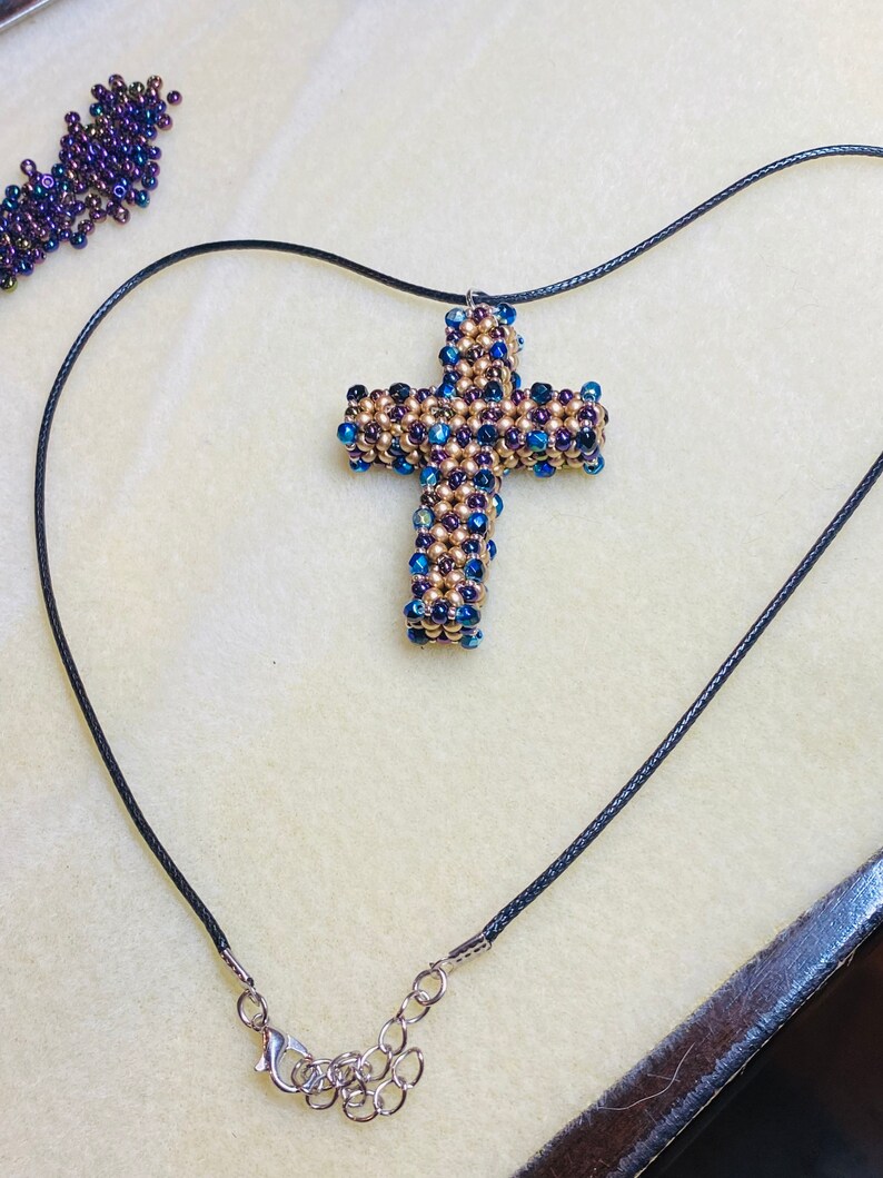 Hand Beaded Cross - Etsy