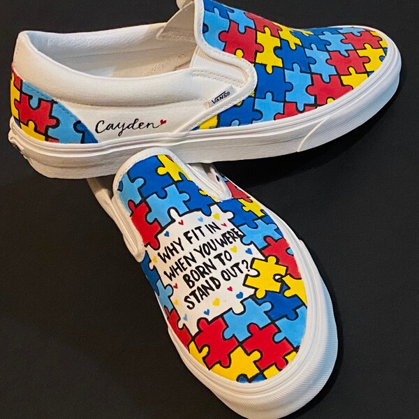 Autism Awareness Shoes - Etsy