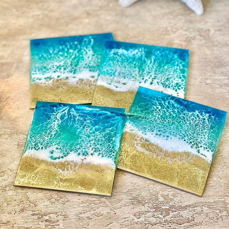 Beach Coasters - Etsy