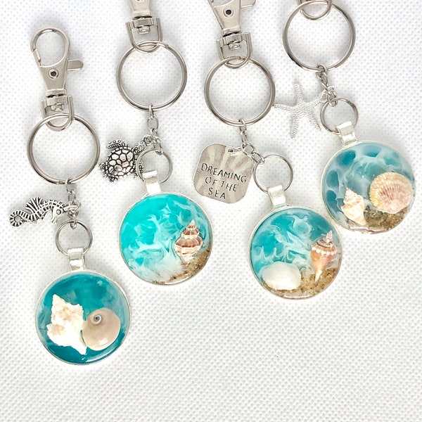 Sea Shell Keychain - Etsy