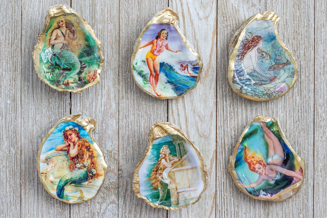 Oyster Shell Ring Dish, Beach Lover Gift, Stocking Stuffer, Shell ...