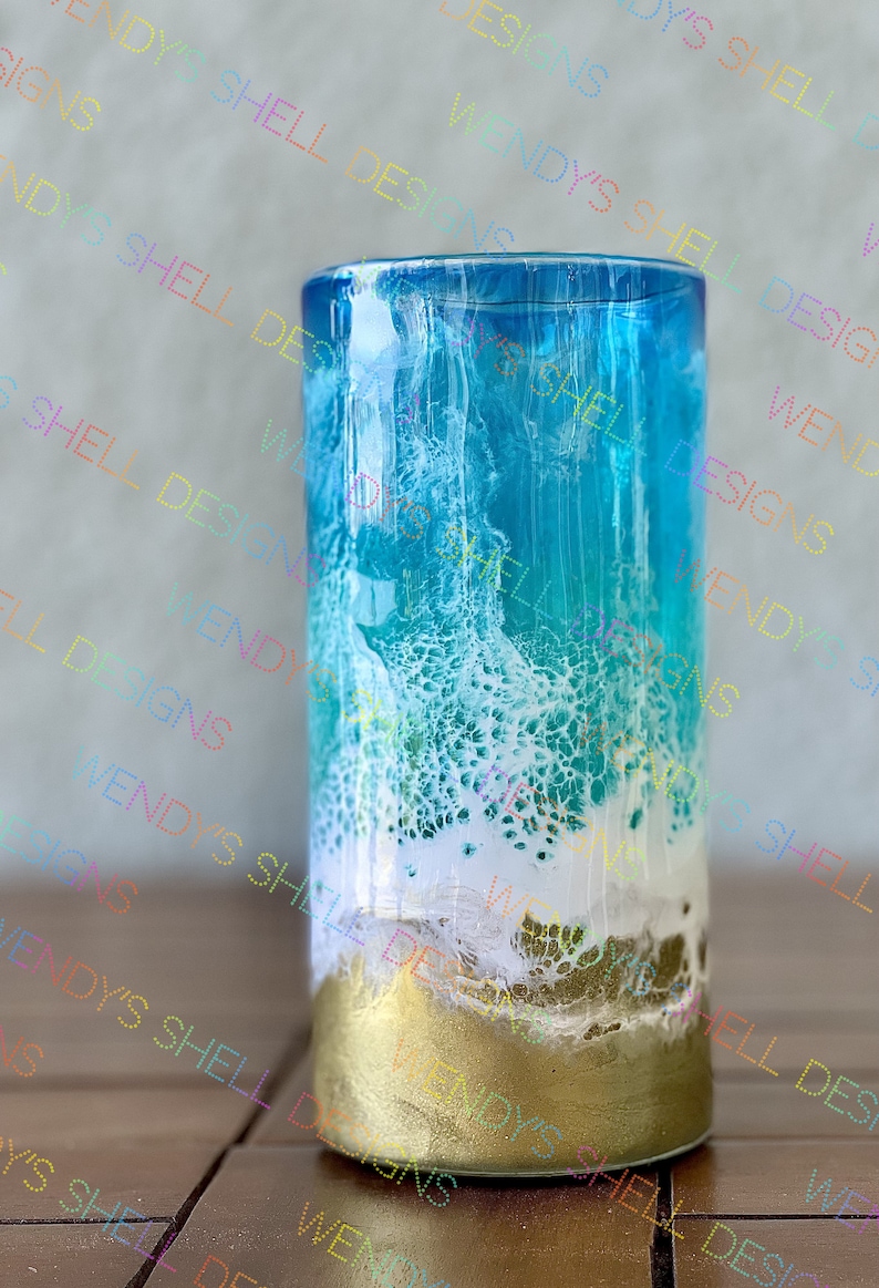 Beach Vase for Flowers, Coastal Decor, Beach House Gift, Beach Wedding ...