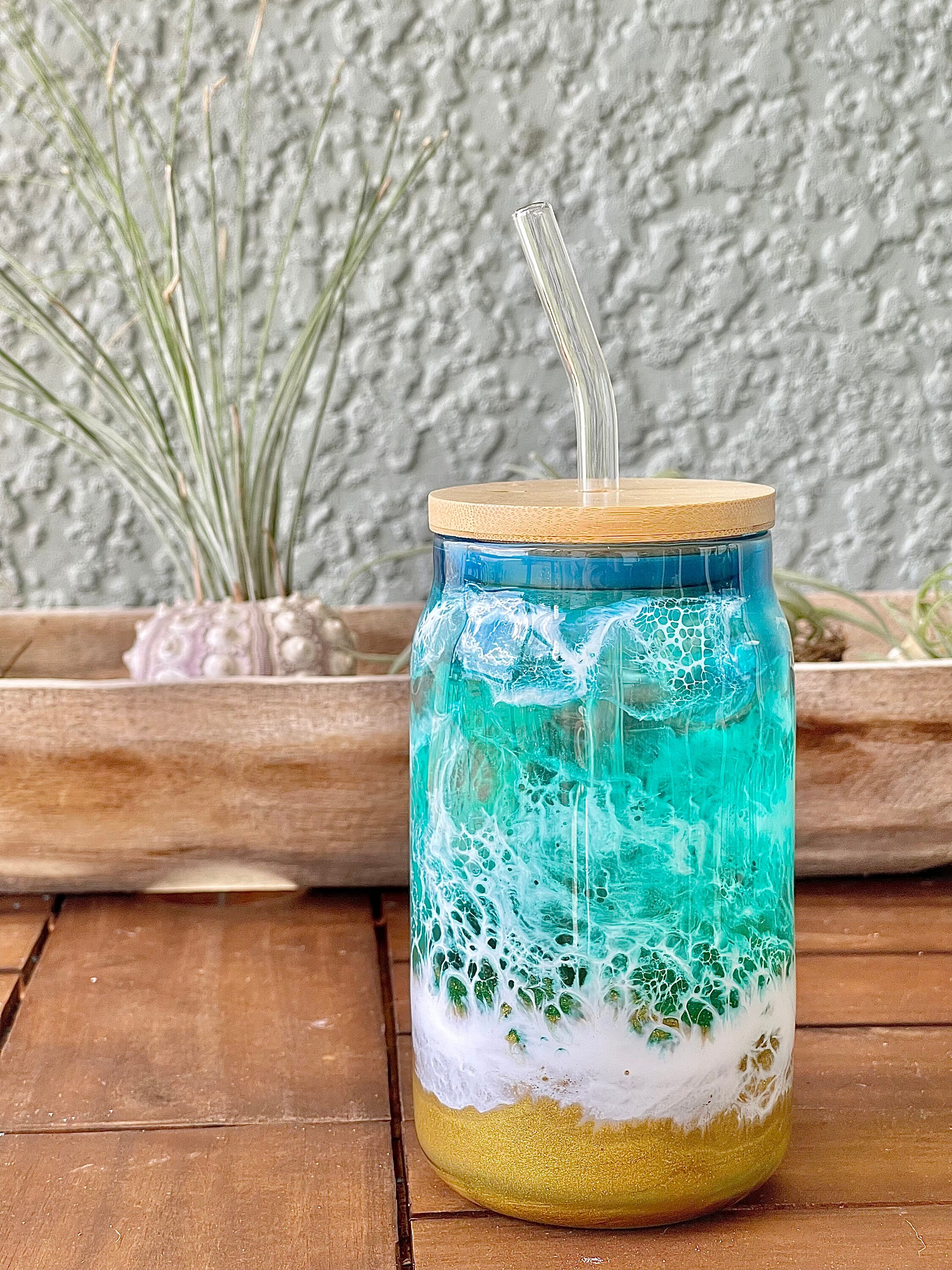 Beach Glassware Beach Glass Can Cup Beer Can Glass Cup - Etsy