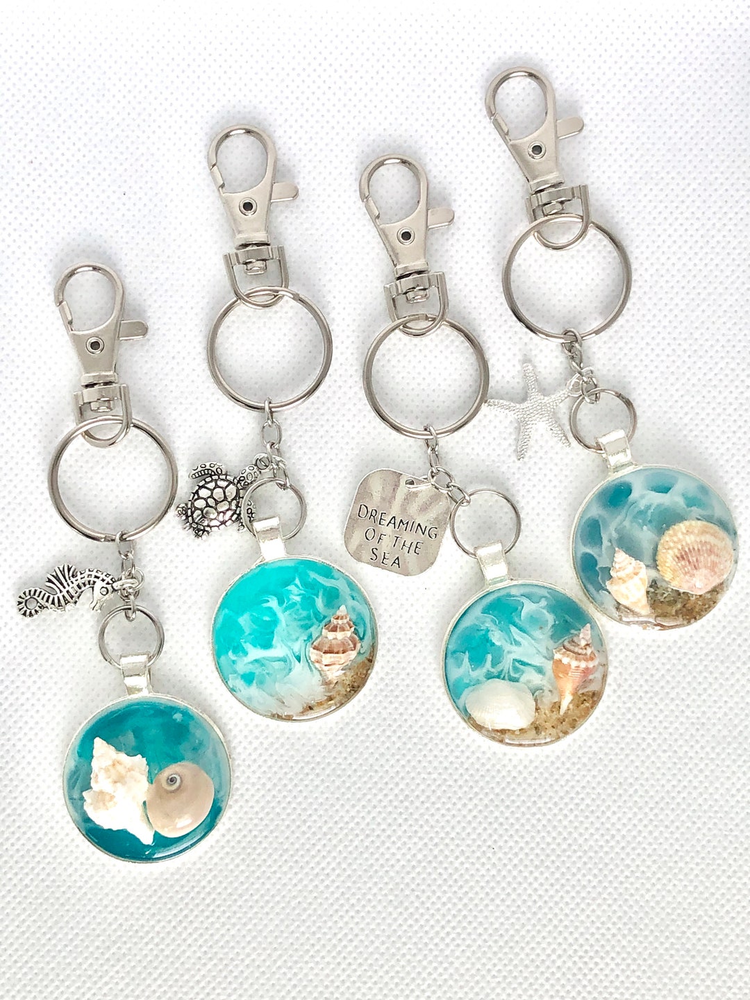 Sea Shell Key Chain, Gifts for Teen Girls, Beach Lover Gift, Dreaming ...