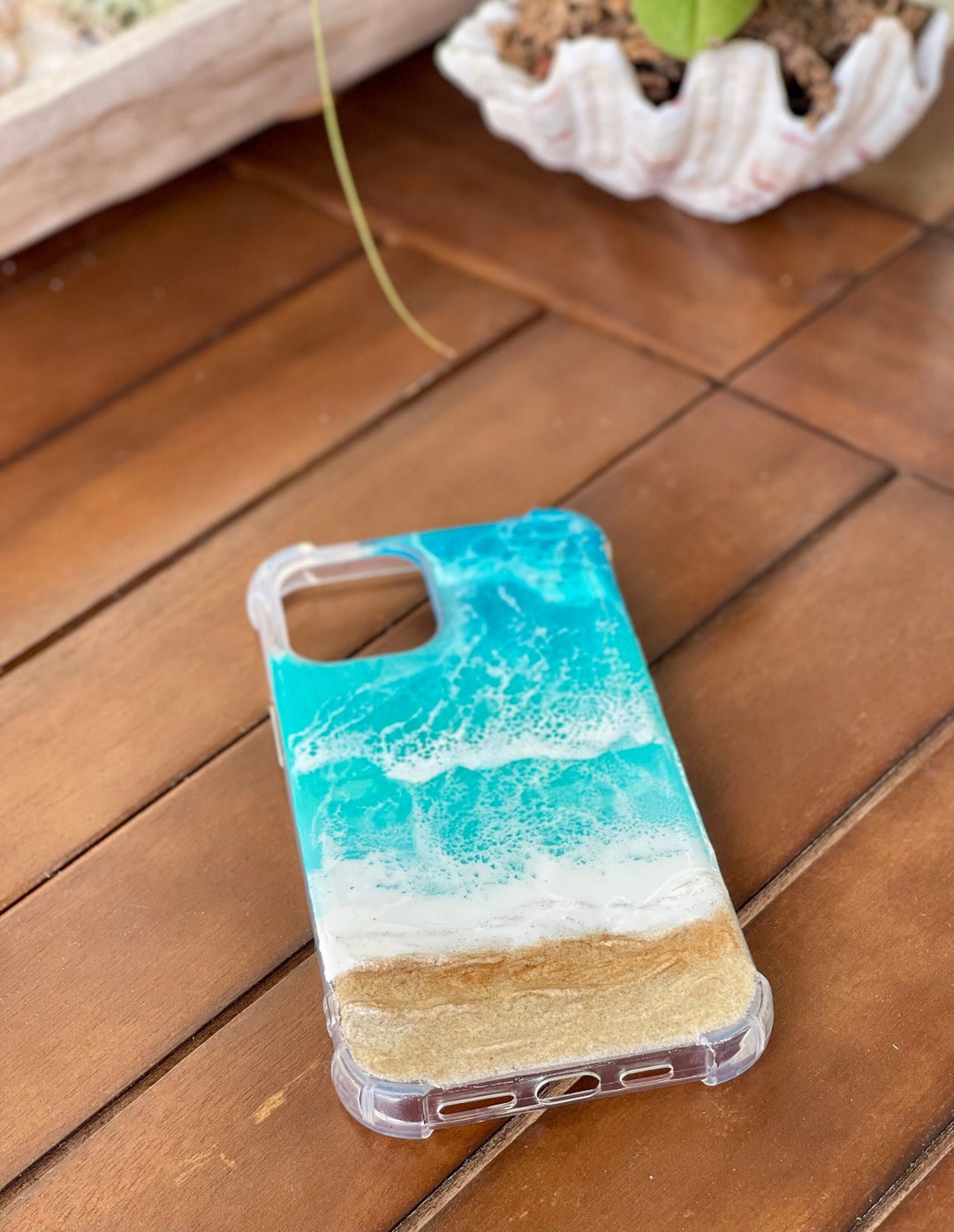 Ocean Phone Case, Beach Phone Case, Resin Phone Case, Ocean Style ...