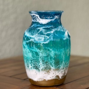 Beach Vase for Flowers, Coastal Decor, Beach House Gift, Valentine’s ...