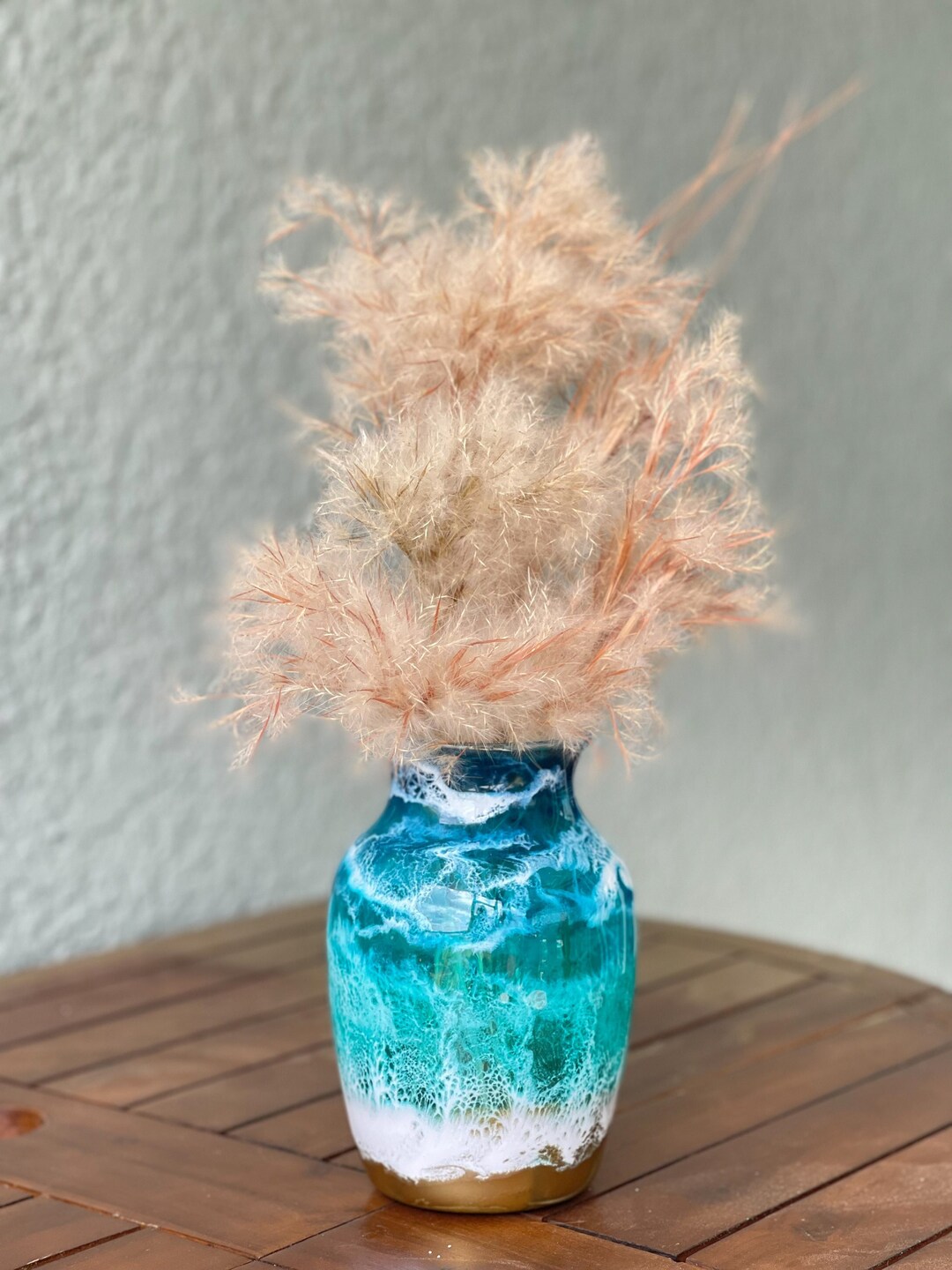 Beach Vase for Flowers, Coastal Decor, Beach House Gift, Valentine’s ...