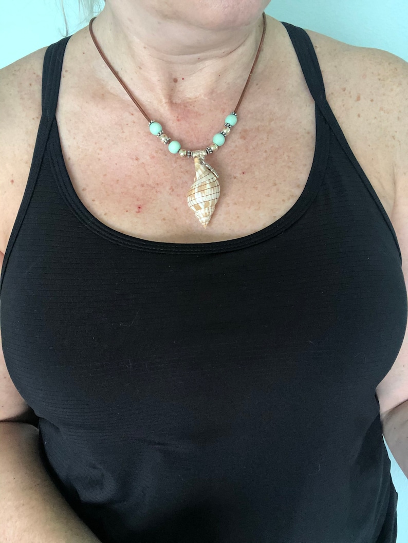 Tulip shell necklace Gifts for Mom Gift for her Beachcomber | Etsy