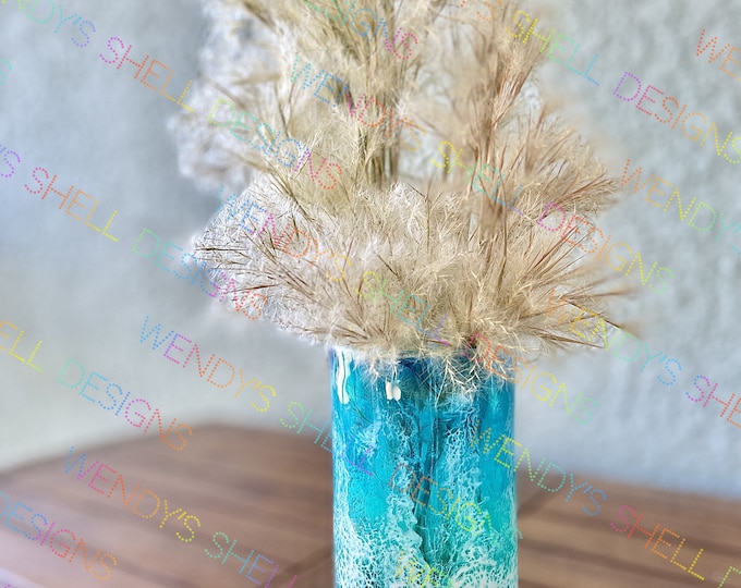 Beach Vase for Flowers, Coastal Decor, Beach House Gift, Beach Wedding ...