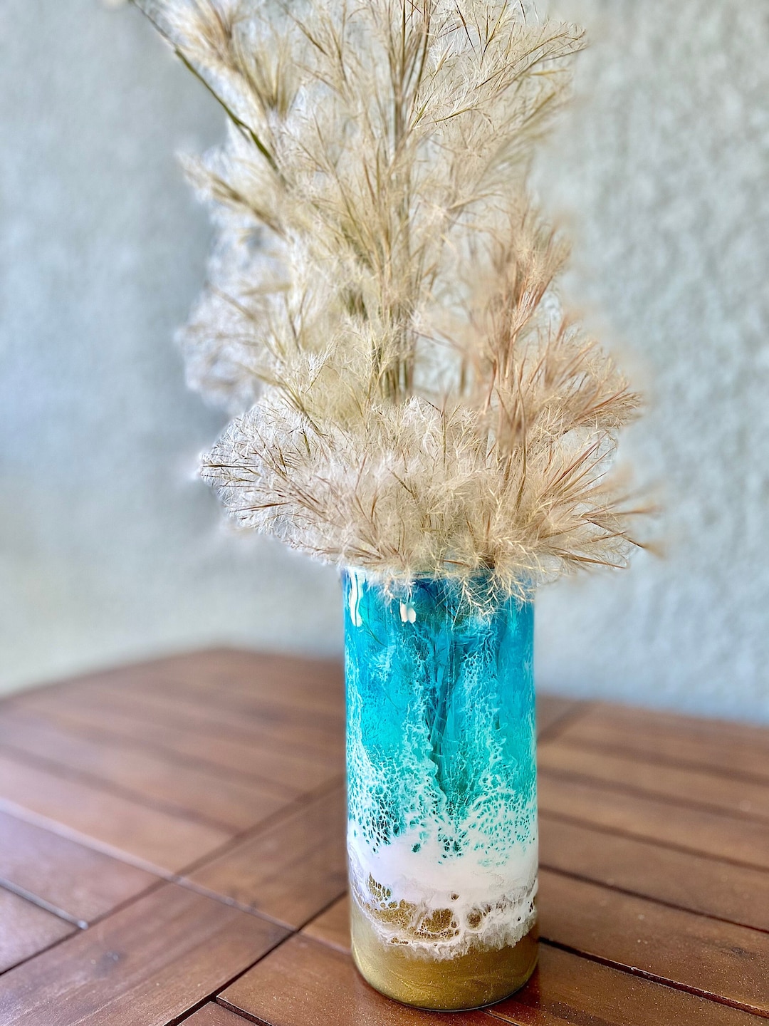 Beach Vase for Flowers, Coastal Decor, Beach House Gift, Bridesmaid ...