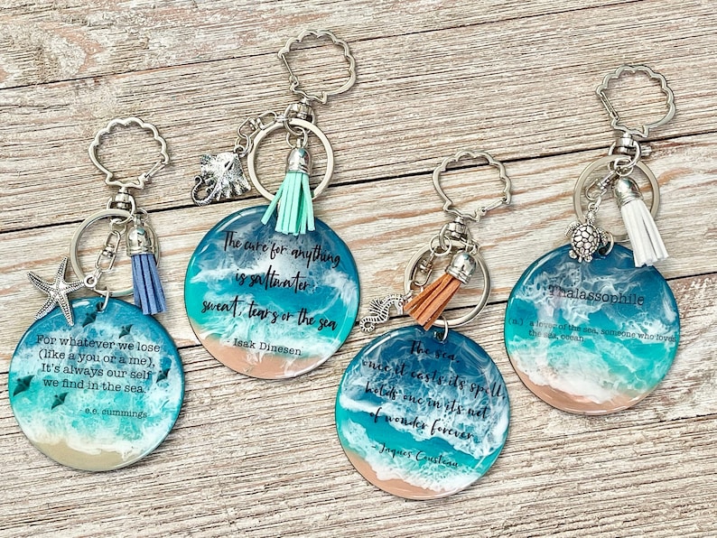 Beach keychain Gifts for teen girls Gift for mom Gift for | Etsy