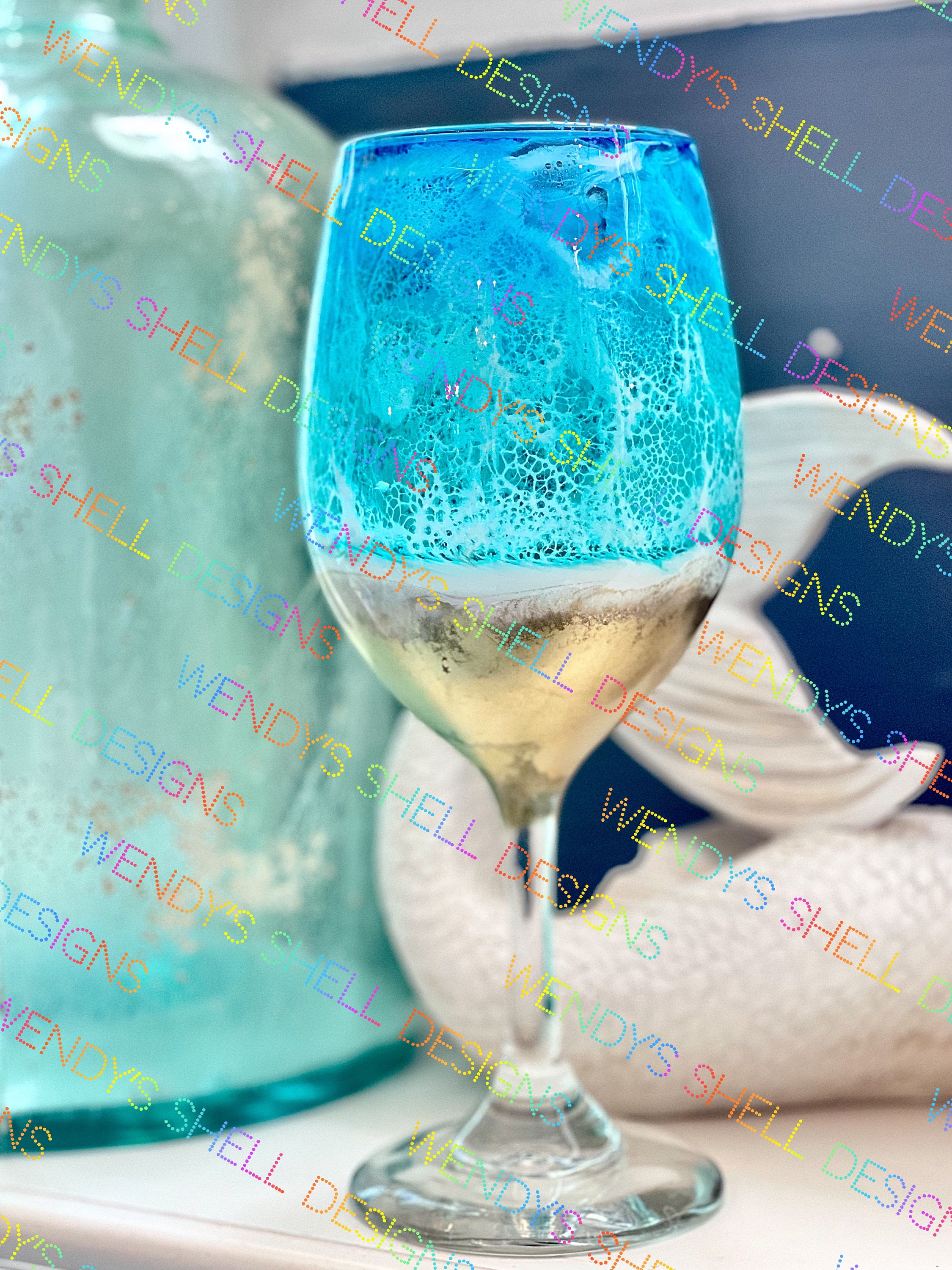 Beach Glassware, Beach Wine Glasses, Beach Drinkware, Beach Lover Gift ...