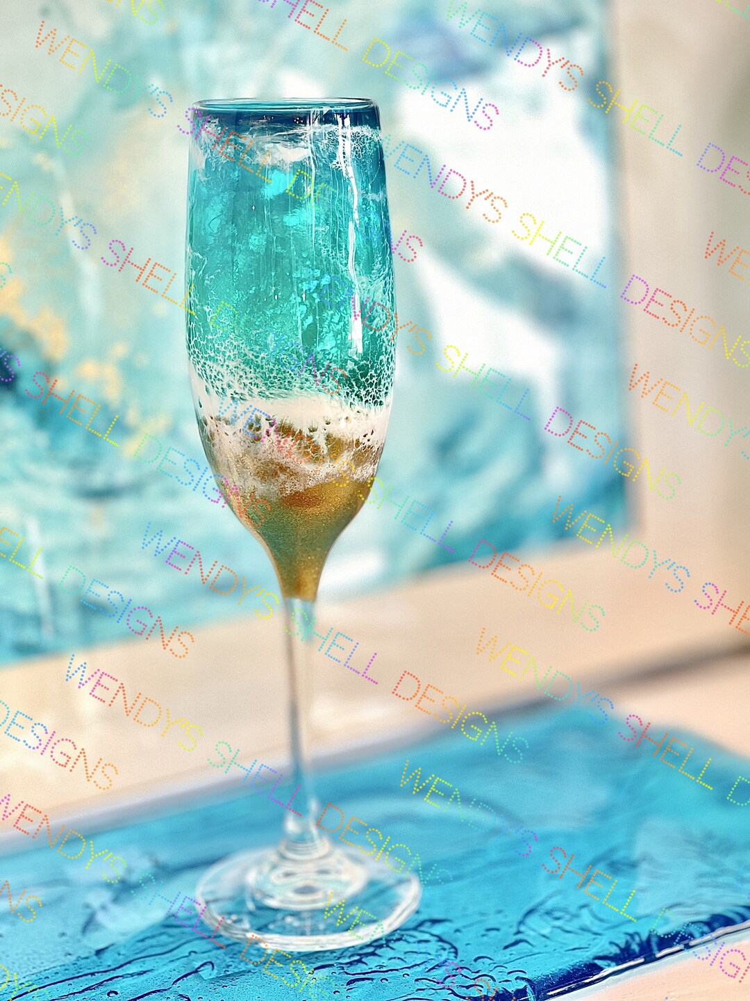 Beach Champagne Glasses, Beach Glassware, Beach Lover Gift, Valentine’s ...