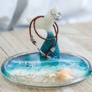 Mermaid Treasure Ocean Jewelry Dish for Mom, Beach Bridesmaid Gifts ...
