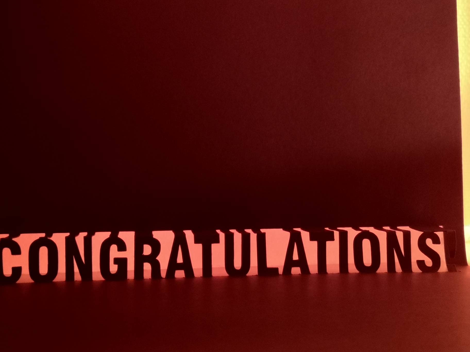 Congratulations SVG Minimalist Pop up Card With Natural Back - Etsy