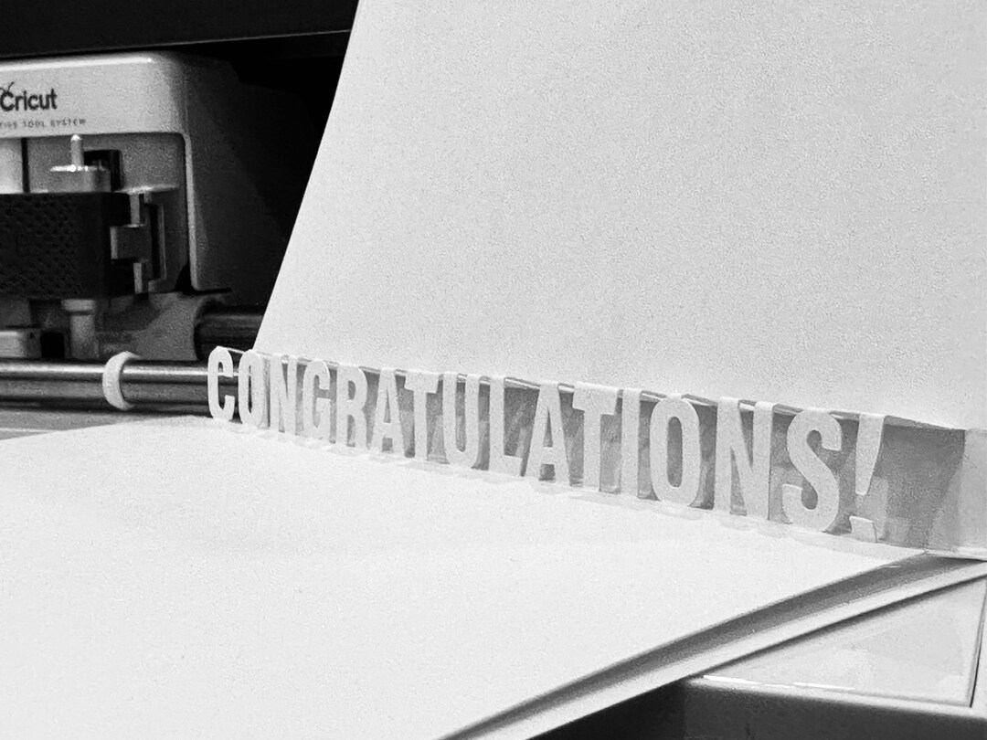 Congratulations SVG Minimalist Pop up Card With Natural Back Lighting ...