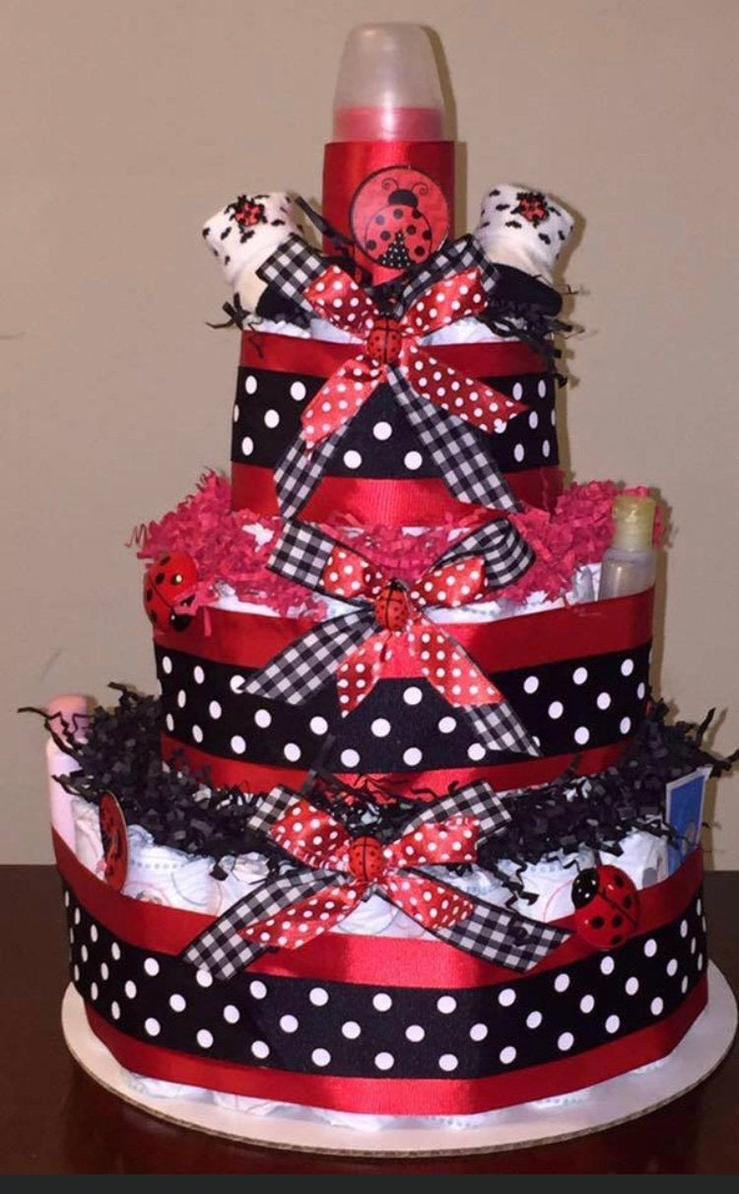 Ladybug Diaper Cake - Etsy