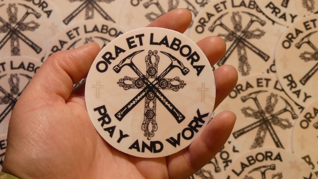 Set of 10 Ora Et Labora, Catholic Sticker Bundle, Catholic Sticker Set ...