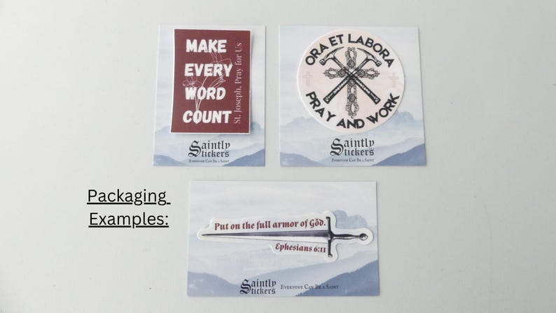 Masculine Catholic Sticker Set – 5-pack Vinyl Saint Quote Decals for ...