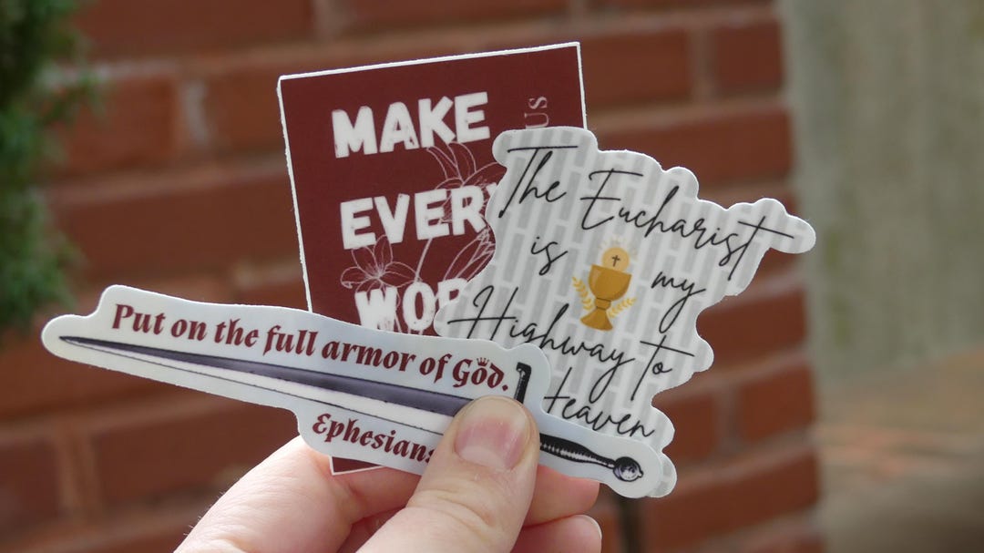 Set of Inspirational Stickers for Boys, Catholic Sticker Bundle, Boys ...