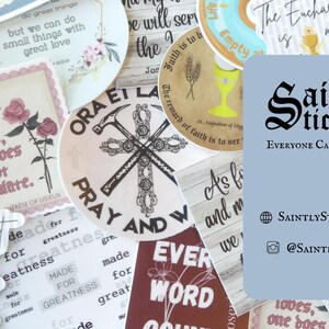 Catholic Saints Sticker Pack – Inspirational Waterproof Vinyl Decals ...