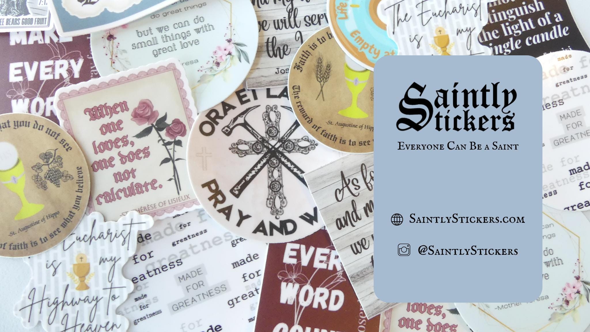 Masculine Catholic Sticker Set - Inspirational Vinyl Saint Catholic ...