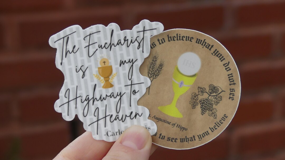Set of First Communion Stickers for Catholics, Eucharist Sticker Set ...