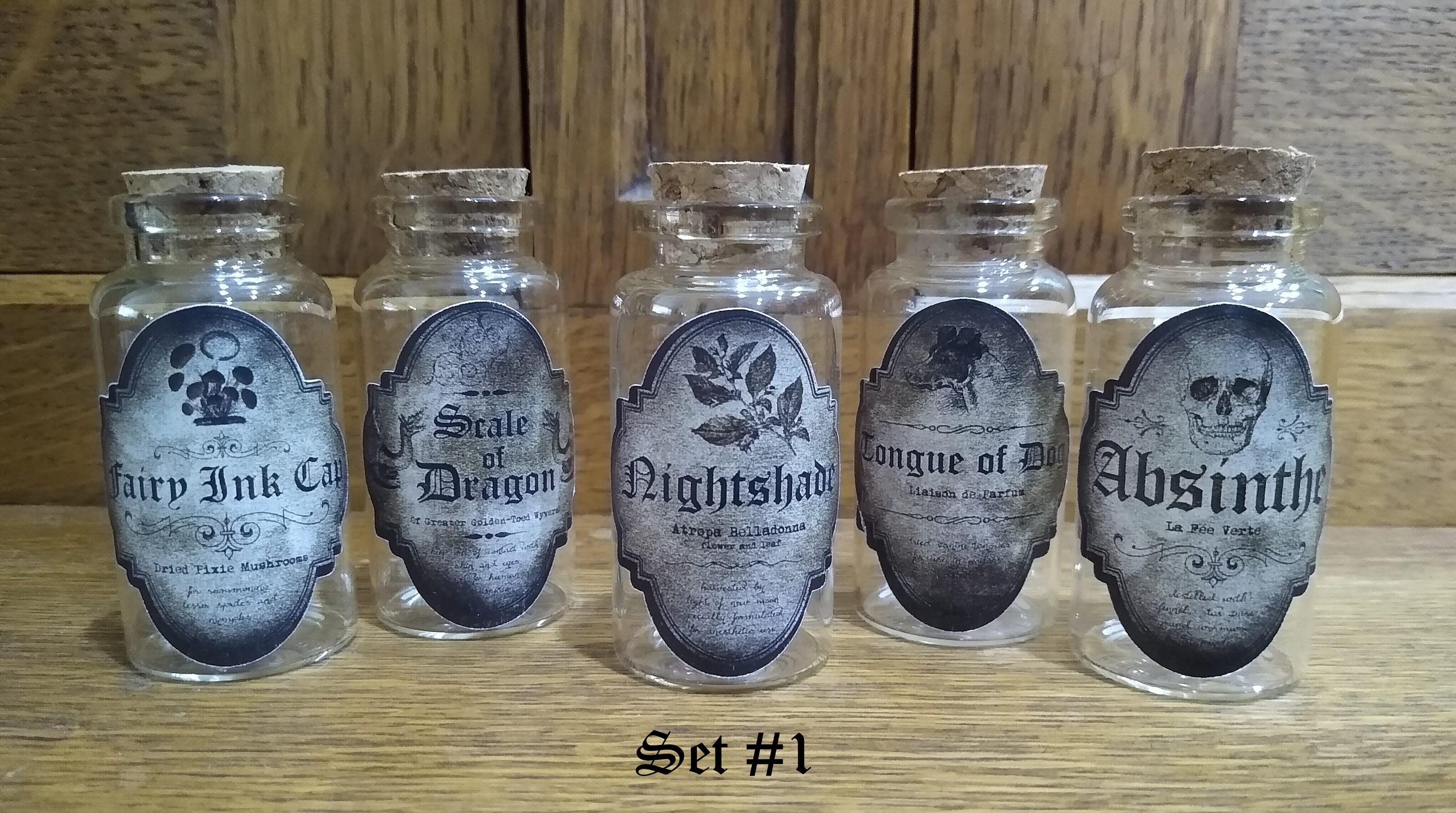Halloween Apothecary/alchemist/potion Bottles or Shot Glasses - Etsy